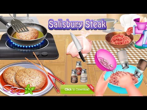 Hot Salisbury Steak Recipe - Cooking Crazy Games (How to make Salisbury Steak at Home)