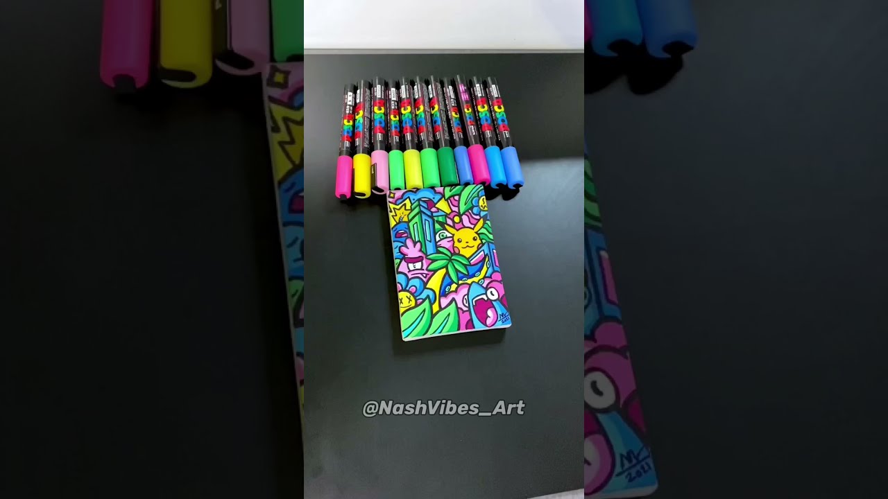 Drawing Doodles With Posca Markers! (#Shorts)