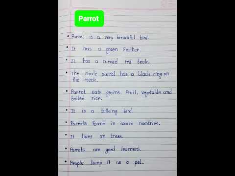 10 Lines Essay On Parrot | 10 Lines On Parrot In English | Essay On Parrot | Parrot #viral #new