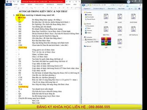 Học AutoCAD nâng cao | Những lệnh vẽ nhanh trong AutoCAD ( LispCAD )