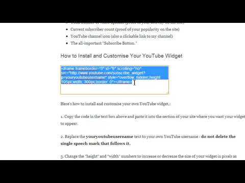 How to Add a YouTube Subscribe Widget Box to Your Website or Blog YouTube Widget Embed Code