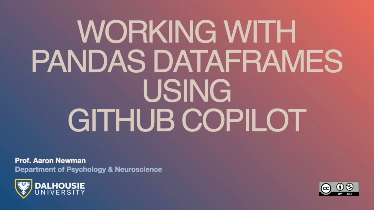 Working with Pandas Dataframes Using GitHub Copilot