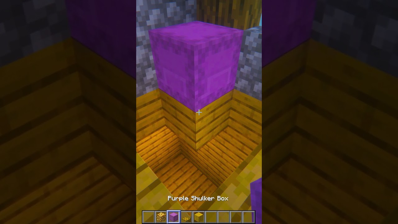 This is how you build a SECRET entrance out of a SHULKER BOX! #minecraft #tiktok #mcyt #shorts