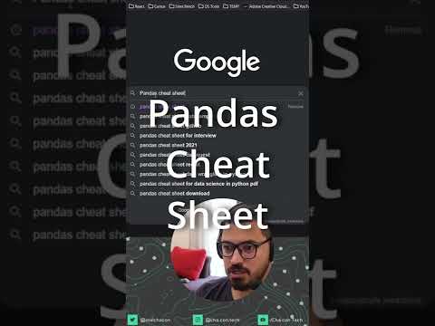 Python Pandas Cheat Sheet #Shorts