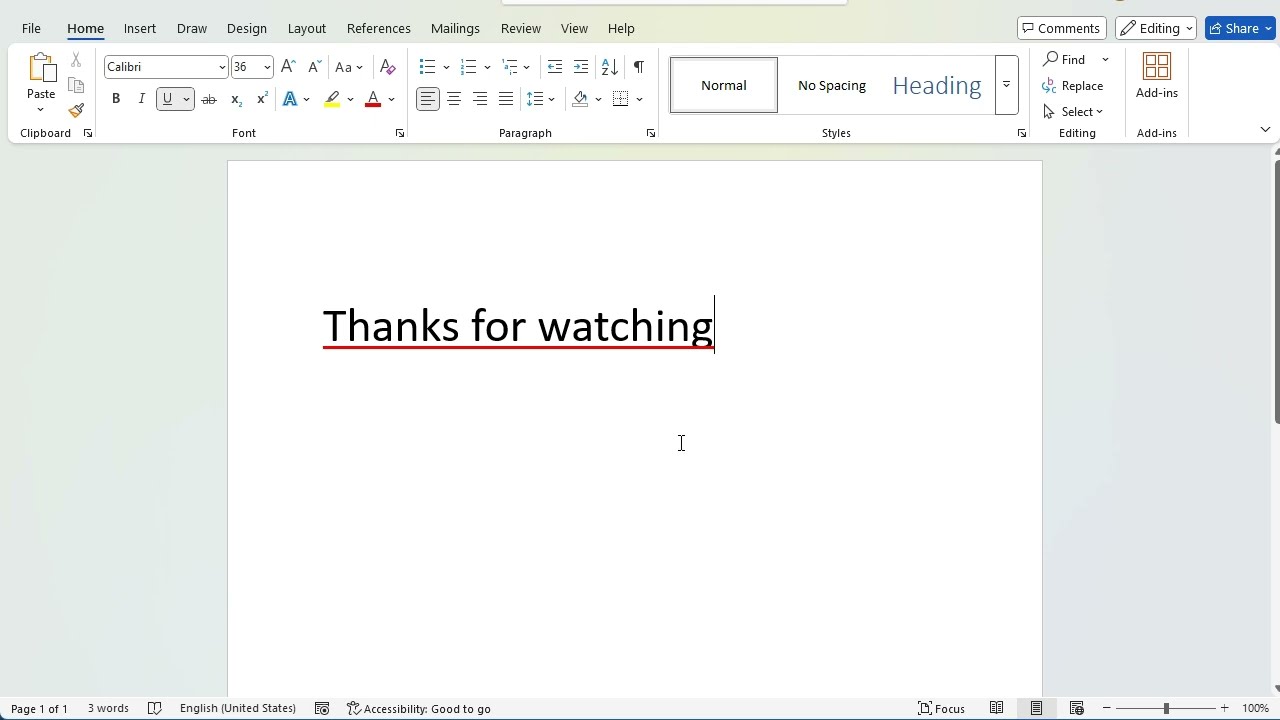 Change the underline color in word