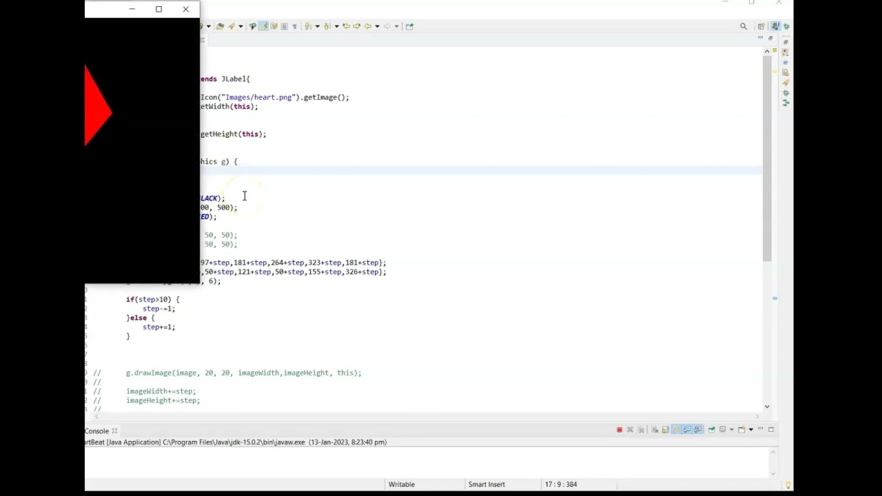 Heart Animation in java Swing !!