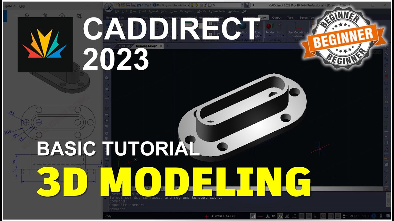Caddirect 2023 Basic 3D Modeling Tutorial For Beginner