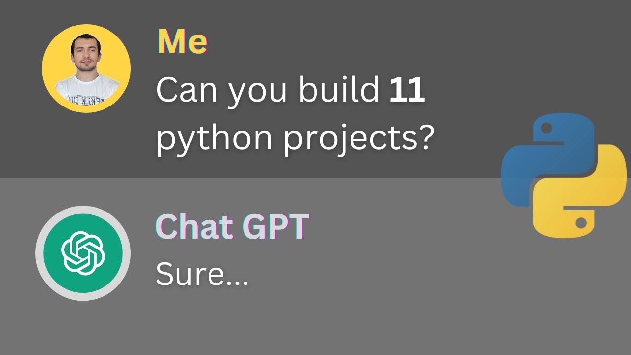 11 python projects with ChatGPT #chatgpt #python
