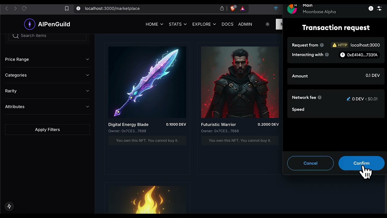 AIPenGuild Demo: AI-Powered NFT Marketplace, Staking, & Cross-Chain XP Integration