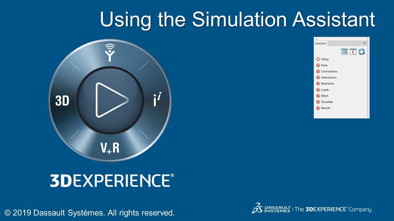 Using the Simulation Assistant in 3DEXPERIENCE