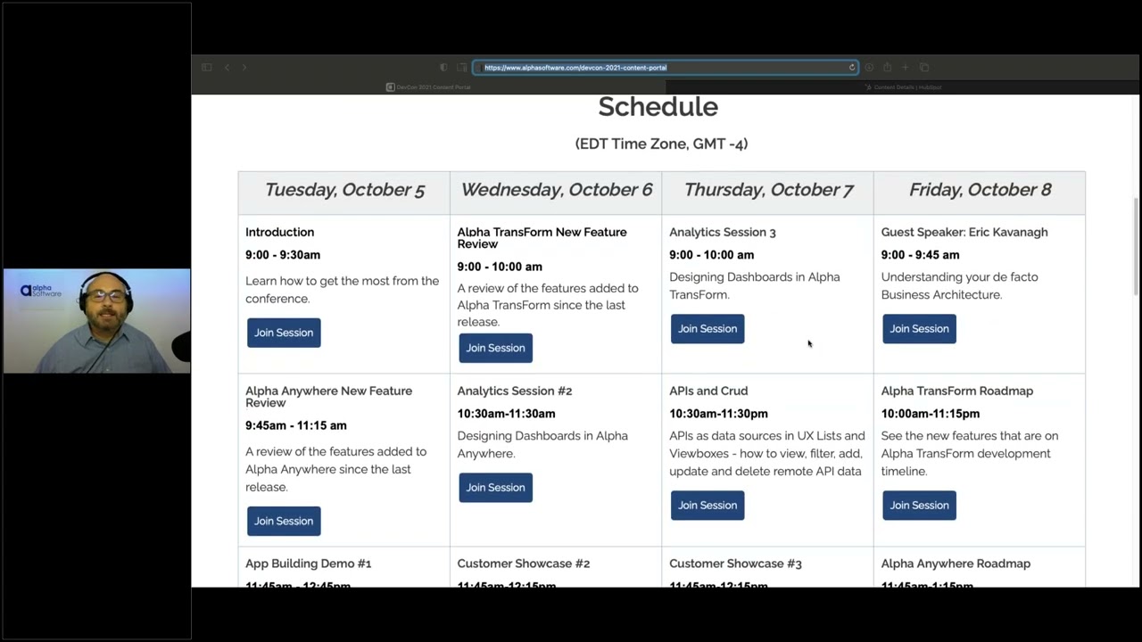 Alpha Anywhere   Intro and New Feature Review   DevCon 2021 Introduction