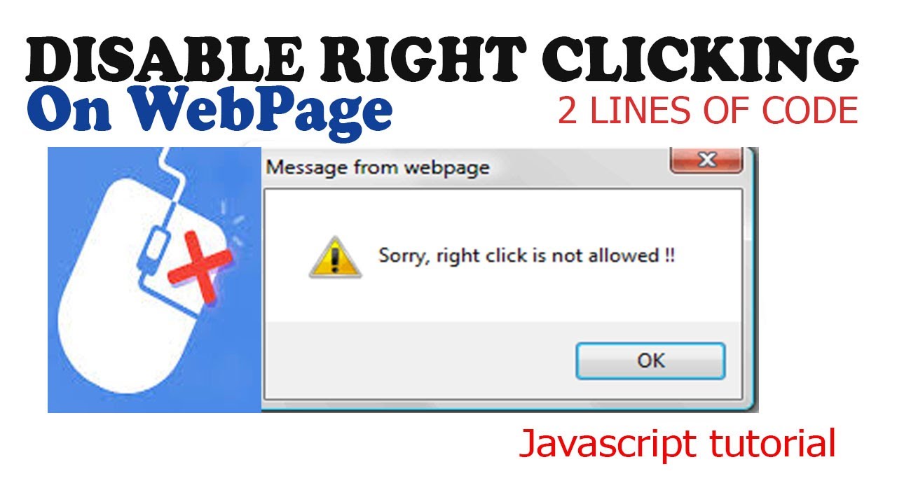 Disable Right Click on website | Disable copy cut paste on website |Javascript only
