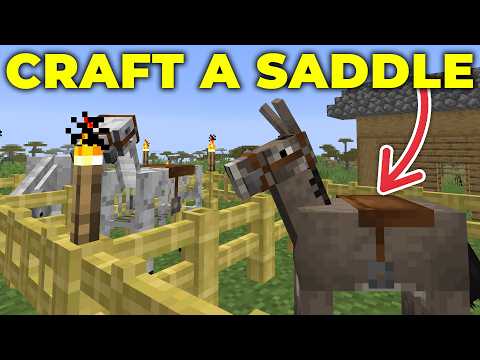 How To Make a Saddle in Minecraft (Crafting Recipe)