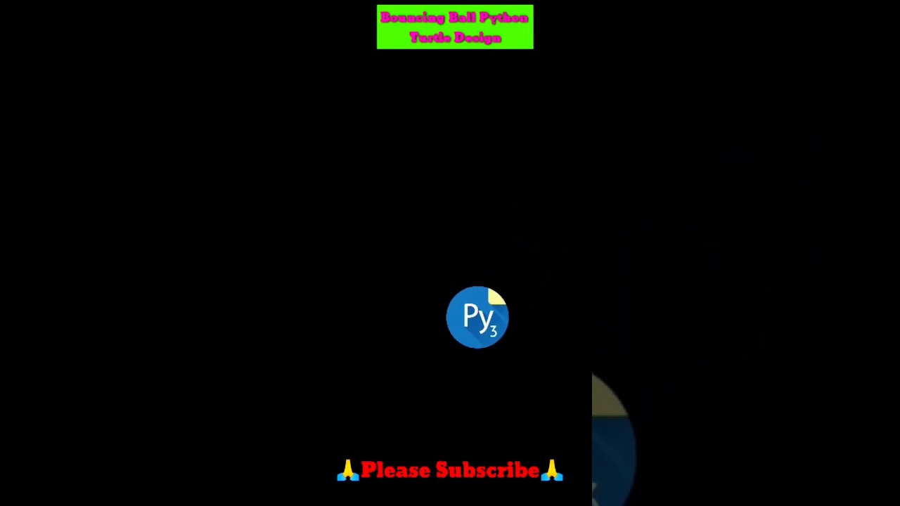 Bouncing Ball Python Turtle Design|Pydroid3 Logo In Python Turtle| #shorts#pydroid3 #youtubeshorts