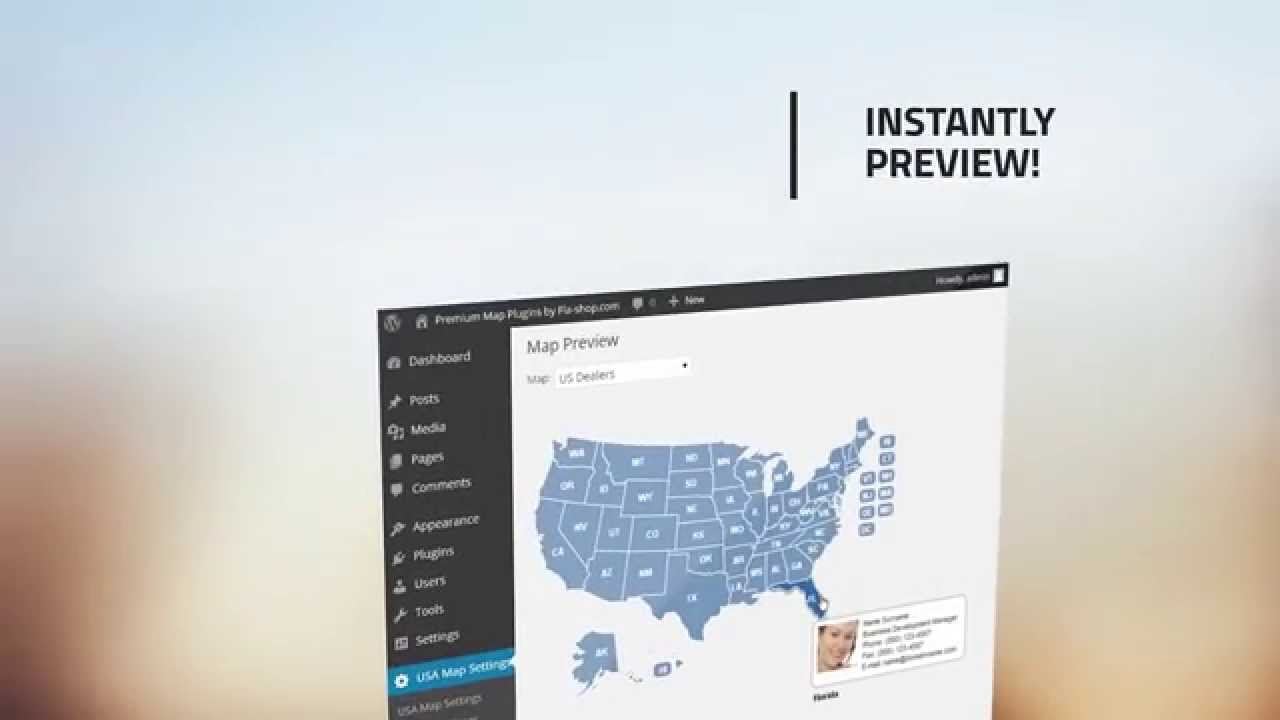 US Interactive Map Plugin for WordPress