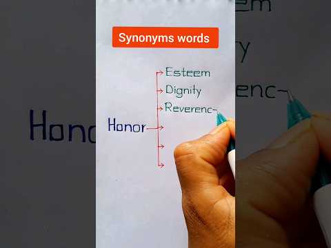 Synonyms words || Same Meaning Words || Honor #Short