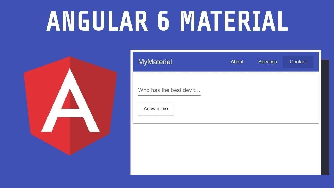 Angular Material con Angular 6  2019