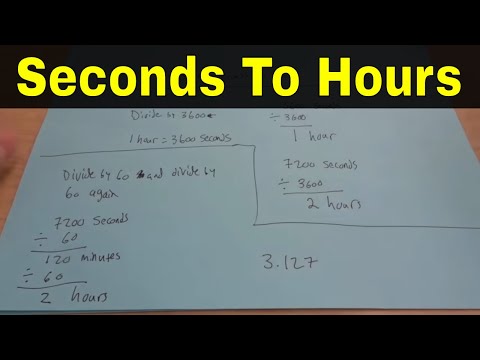 How To Convert Seconds To Hours-Easy Math Lesson