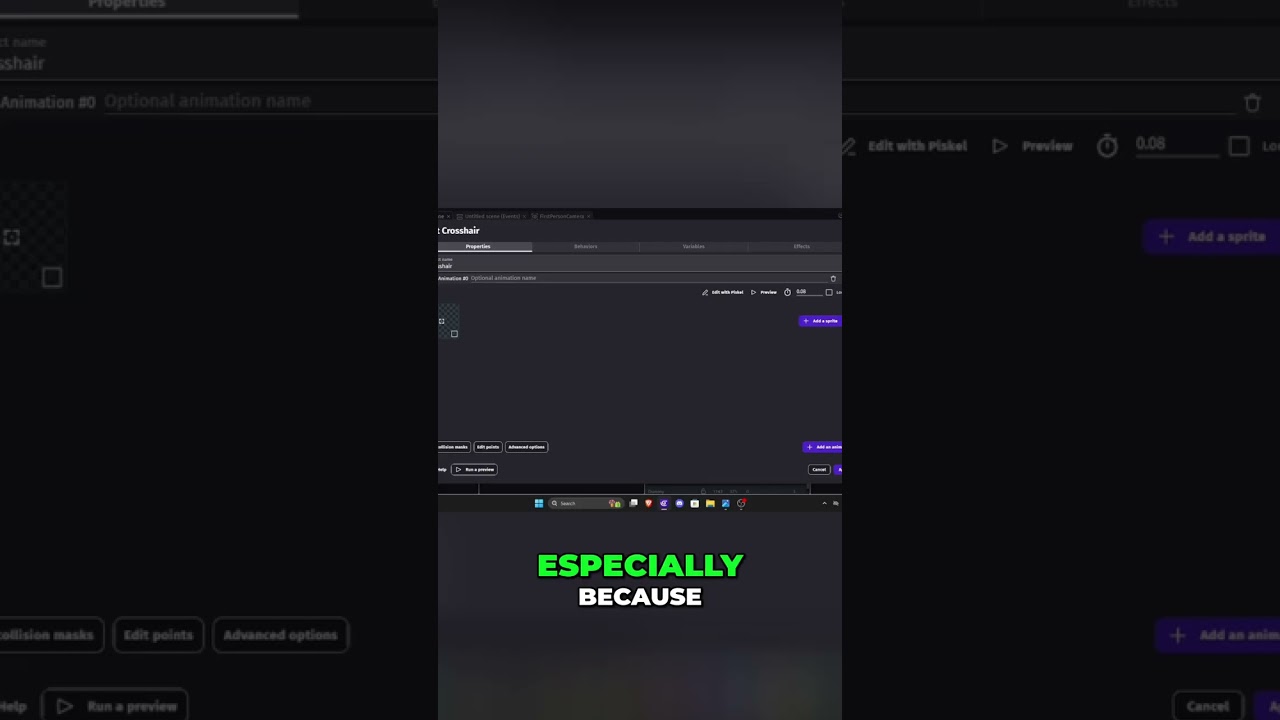GDevelop FPS: Delete Object & Add Crosshair Guide #shorts #tutorial #gamedev #gdevelop #gdevelop5