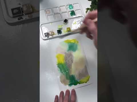 This was such a fun mindfulness exercise! Playing with watercolours, waiting for it to dry, and then