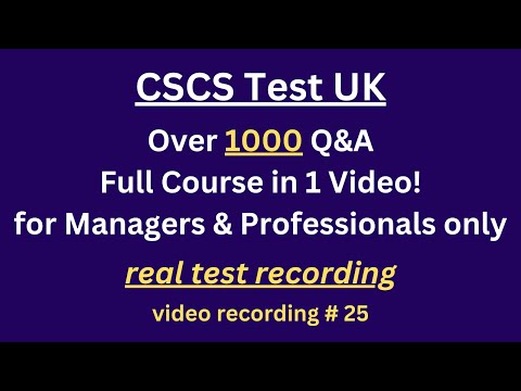 CSCS Card UK | CSCS Test 2025 | CSCS Test for MAP | Manager | #cscscard | #25 #fullcourse