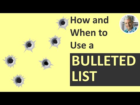 When & How to Use a BULLETED LIST (2 Main Ways)