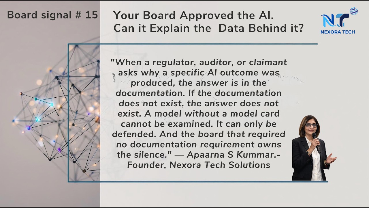 Board Signal # 15-Your Board Approved the AI. Can It Explain the Data Behind It?