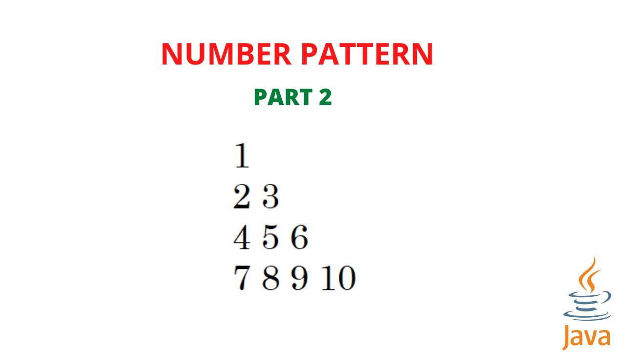 number pattern part 2 | number pattern in java | Part 2 | Code eureka
