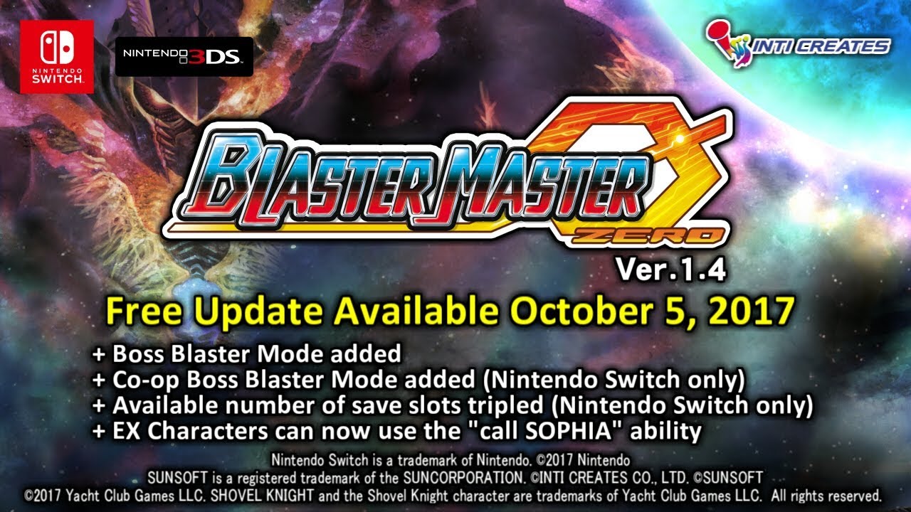 Blaster Master Zero Ver. 1.4 - Official Trailer