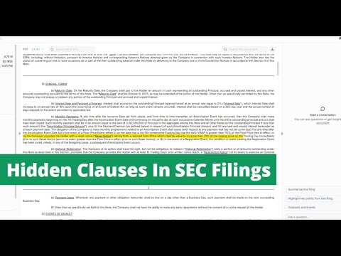 Daily Due Diligence in 2 Minutes: Hidden Clauses in SEC Filings