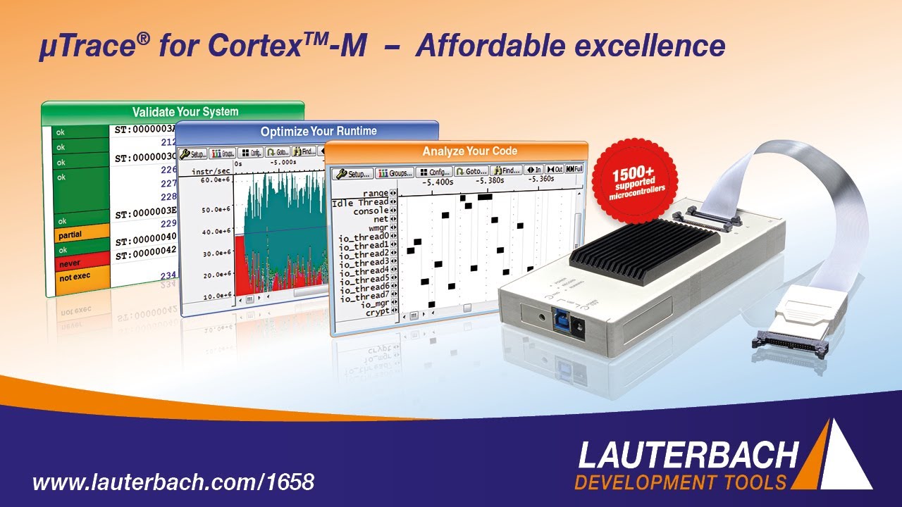 µTrace®: Intelligent Debugging and Tracing for Cortex™-M