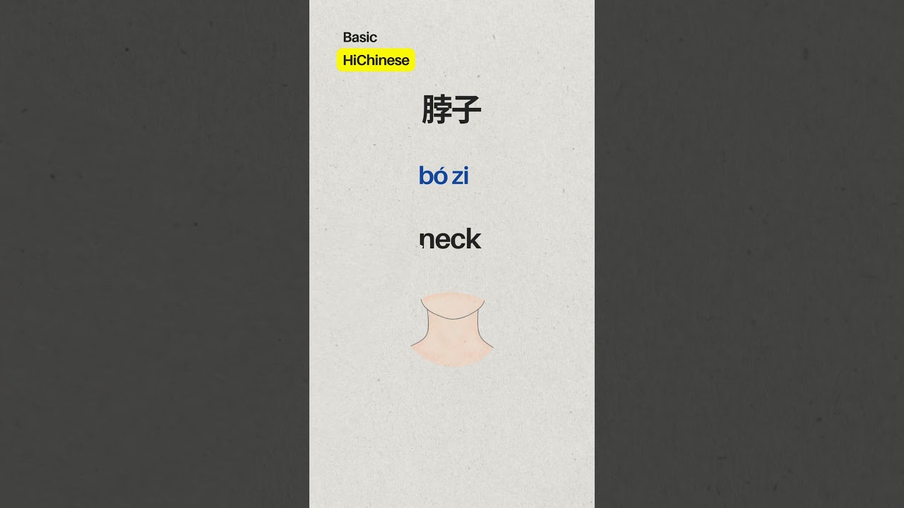 Chinese Face Vocabulary Flash Cards | Learn Basic Chinese Words