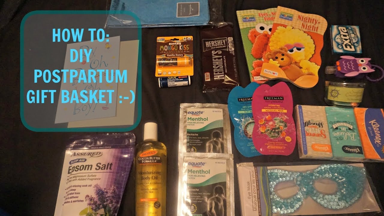 DIY POSTPARTUM GIFT BASKET FOR MOM!
