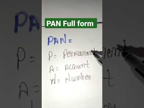 PAN Full form #aaliredcode #learning #PAN