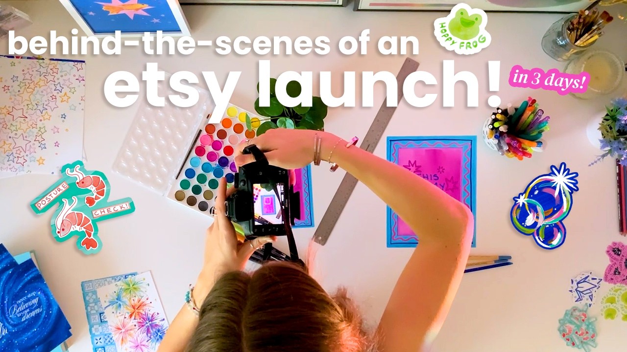 Everything I do to launch new products on Etsy! 💗 (+ HUGE shop upgrades 🤩)