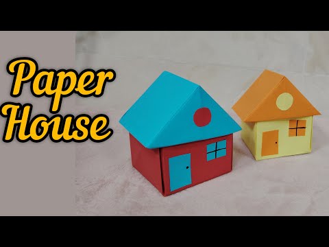 Easy Paper House Craft | DIY 3D Origami house for Kids