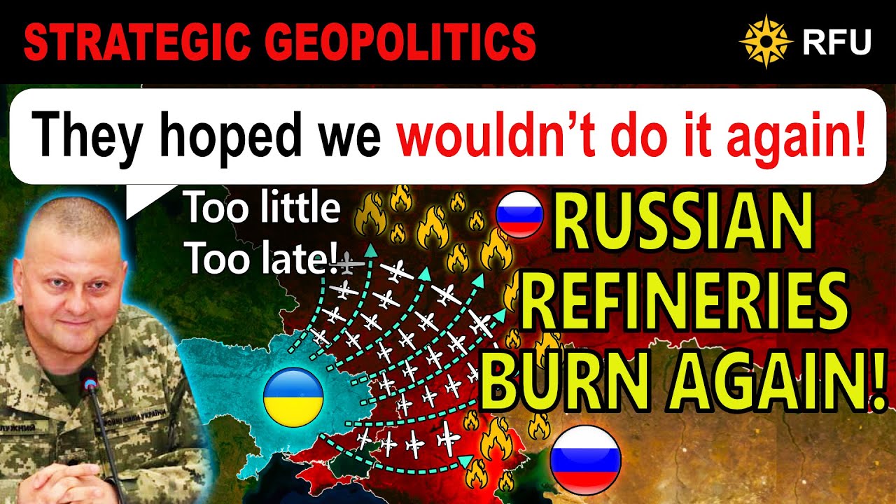 Russia fixed bomber fuel refinery. Ukraine torched it again