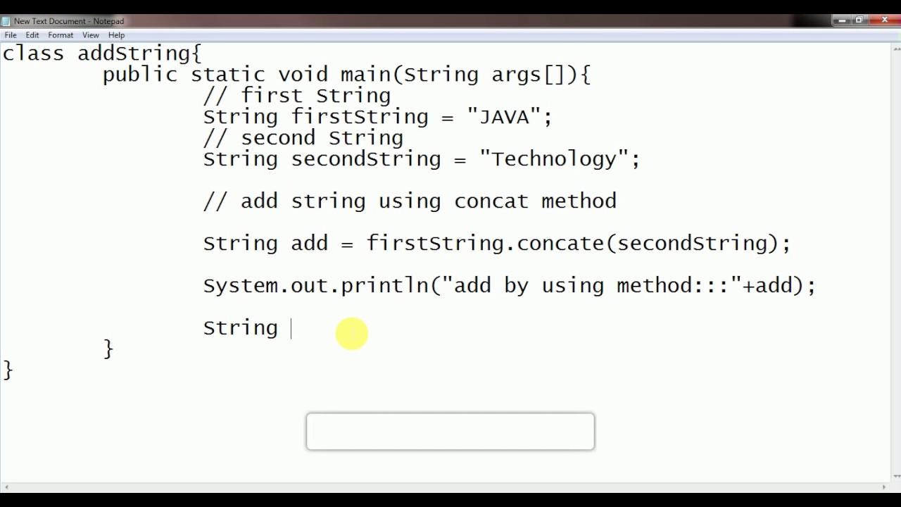 Add two String using two ways , concat() method and using + in java