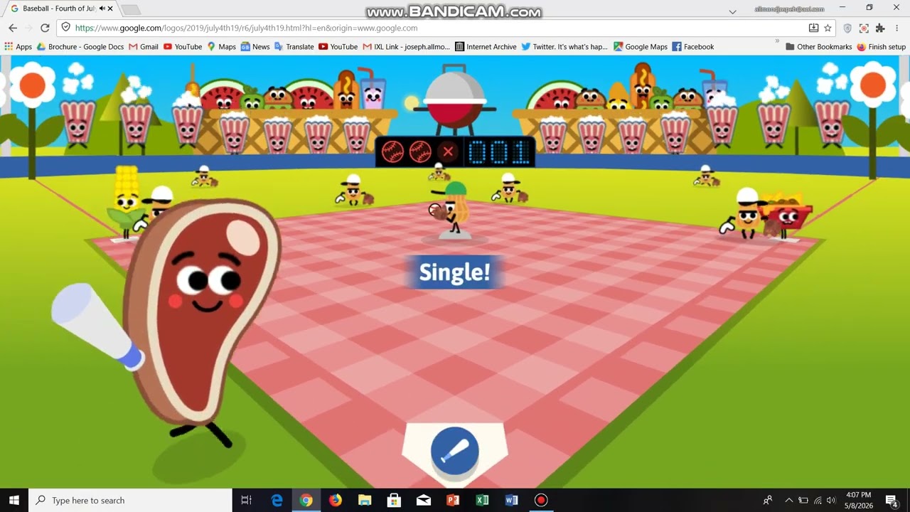 Playing the Baseball Google Doodle until I get mad...