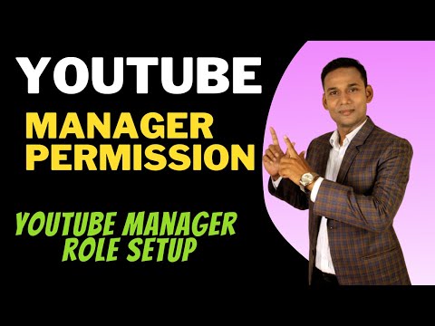 How to setup manager roles on youtube | youtube manager add | youtube manager permissions