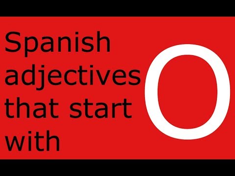 Spanish adjectives that start with O