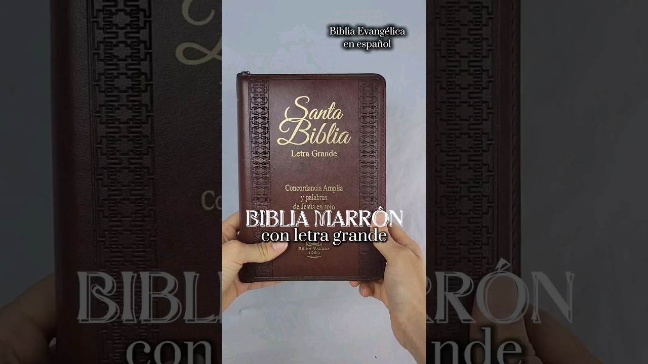 Biblia Reina Valera 1960 con letra grande 12 puntos color marrón #shorts