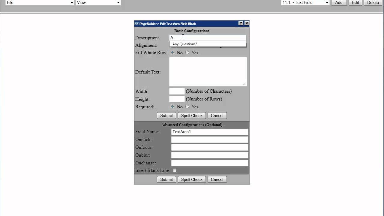 Create a New Simple Form with EZ-NetTools
