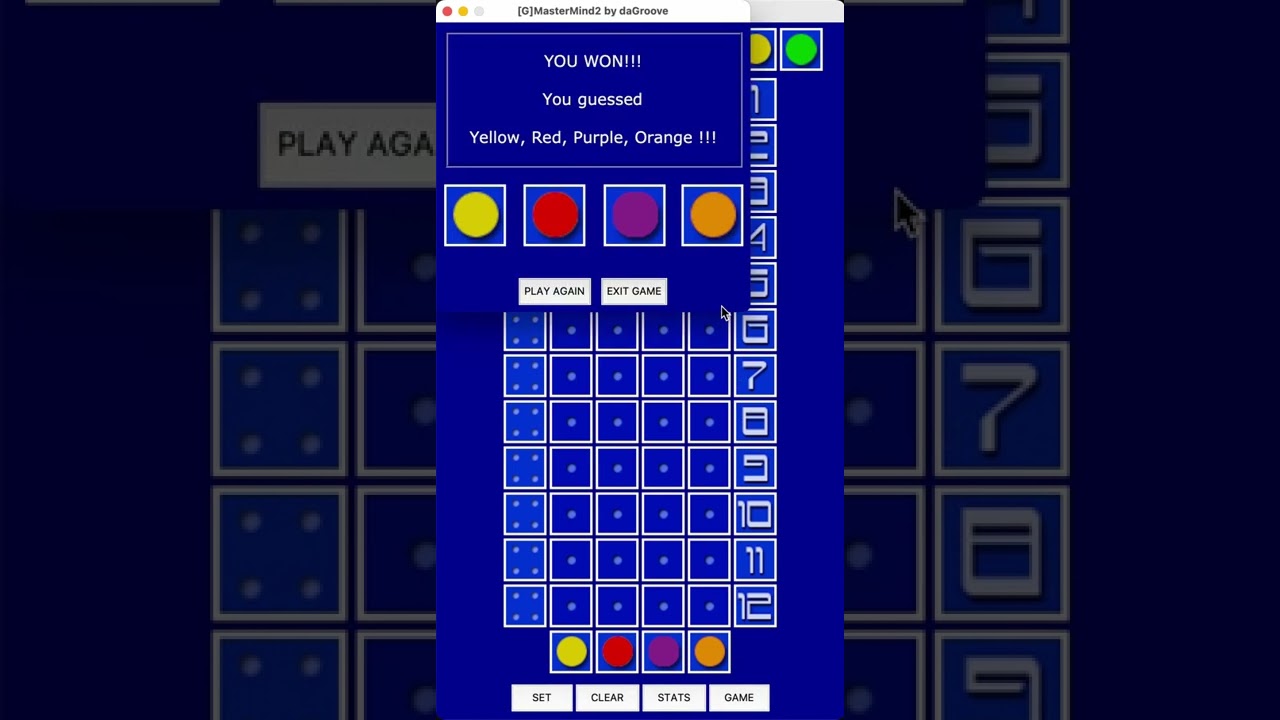 Mastermind in Tkinter (Python)