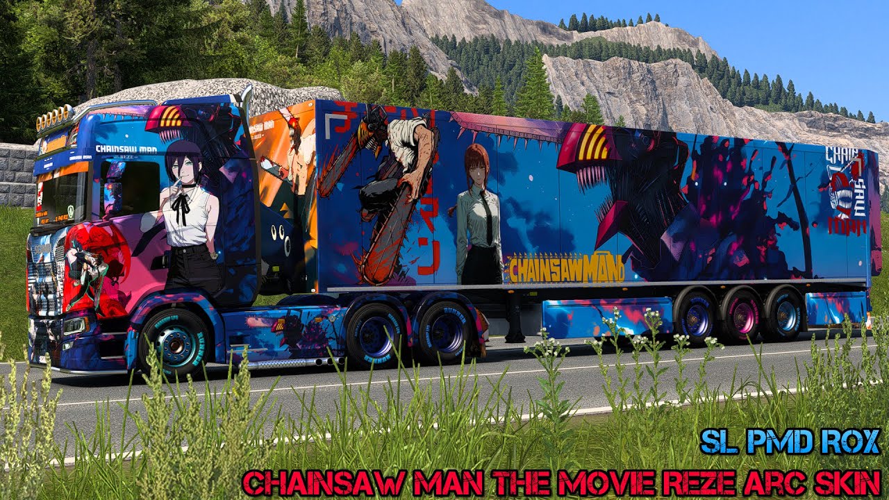 Scania Chainsaw Man The Movie Reze Arc Skin v1.0 - ETS 2