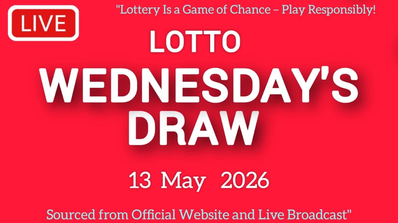The National Lottery Lotto Draw Live results from Wednesday 13 May 2026 | tonight lotto