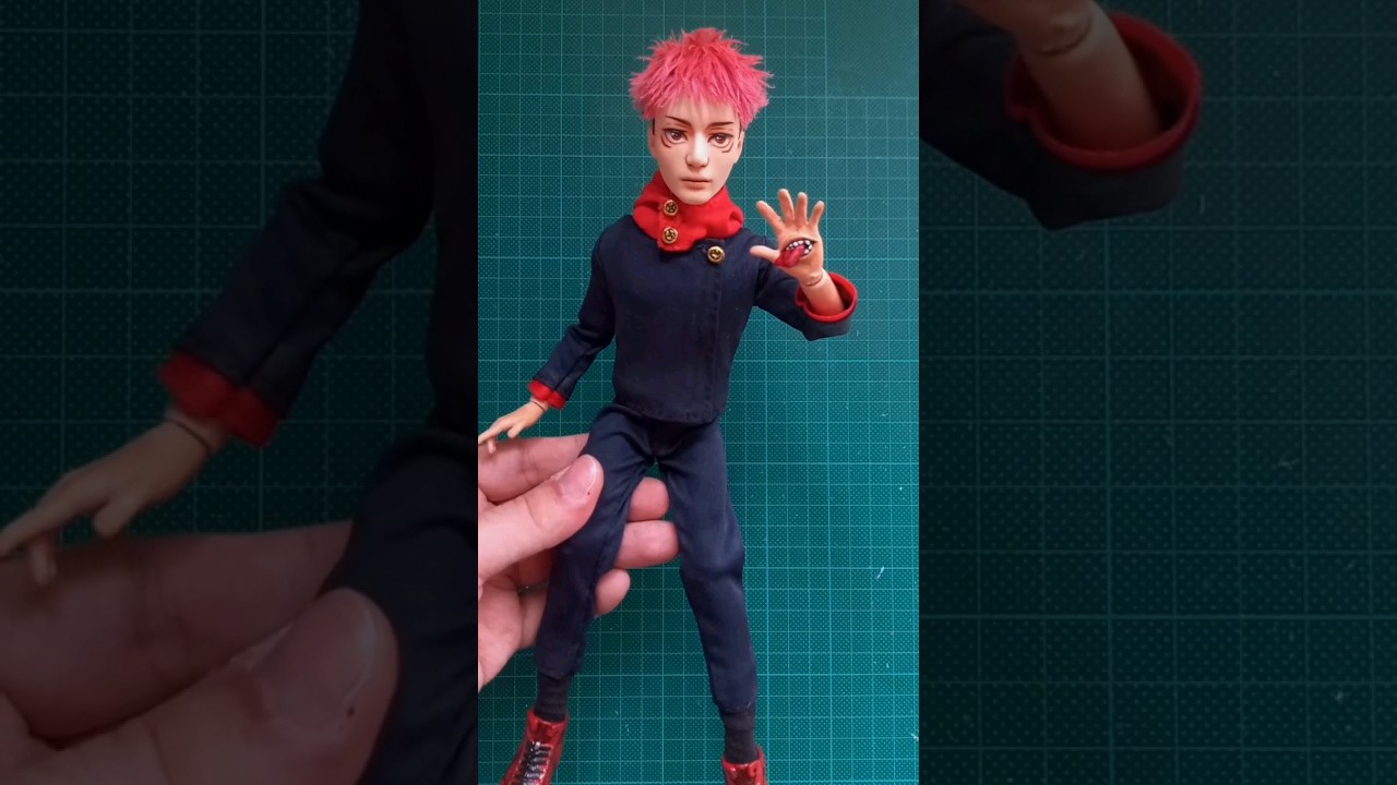 The perfect #doll transition don't exist... #ooak #dollrepaint #jujutsukaisen #yujiitadori