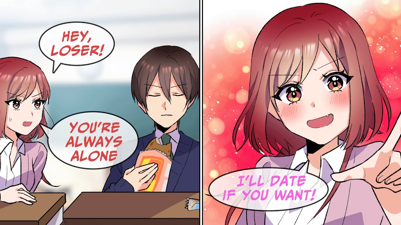 【Manga dub】A cute delinquent student always mocks me for some reasons but what's the deal...【Romcom】