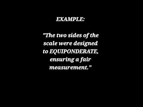 Word of the Day! #Equiponderate #shorts