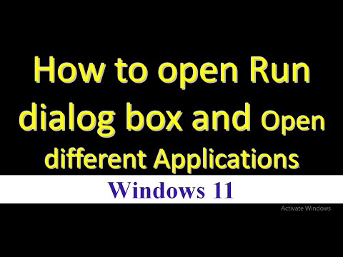 How to open the Run dialog box and open different applications in Windows11